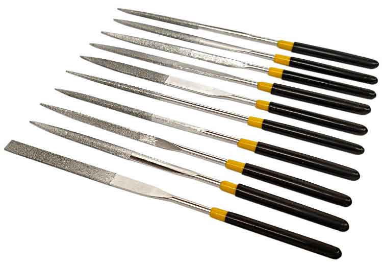 Diamantfeilen-Set 3 x 140 mm mit Heft, 10-teiliges Set, XL-TOOLS ...
